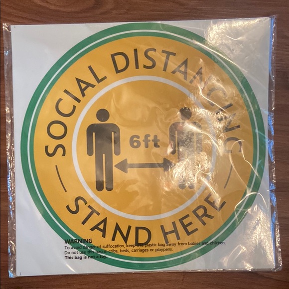 Office | Social Distancing Floor Sign | Poshmark